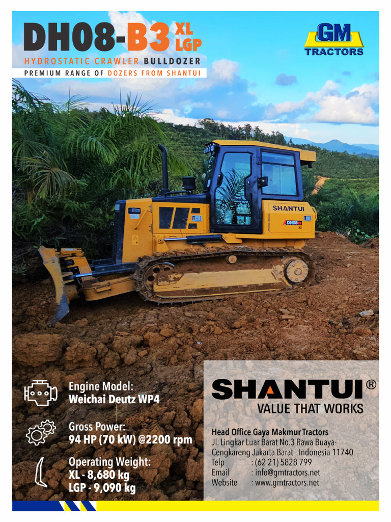 Shantui Bulldozer - DH08B3, Feb 2024 | PDF