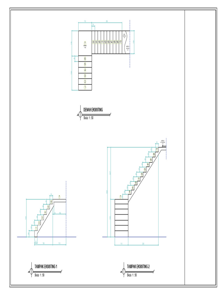 Denah Eksisting: Skala 1: 50 | PDF