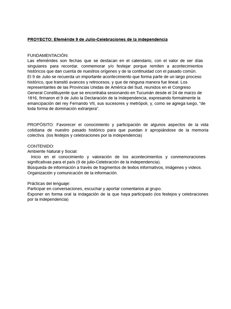 Proyecto Efem-9 Julio | PDF | Bailes