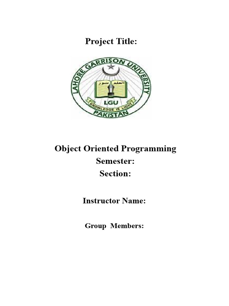 OOP Project Report | PDF