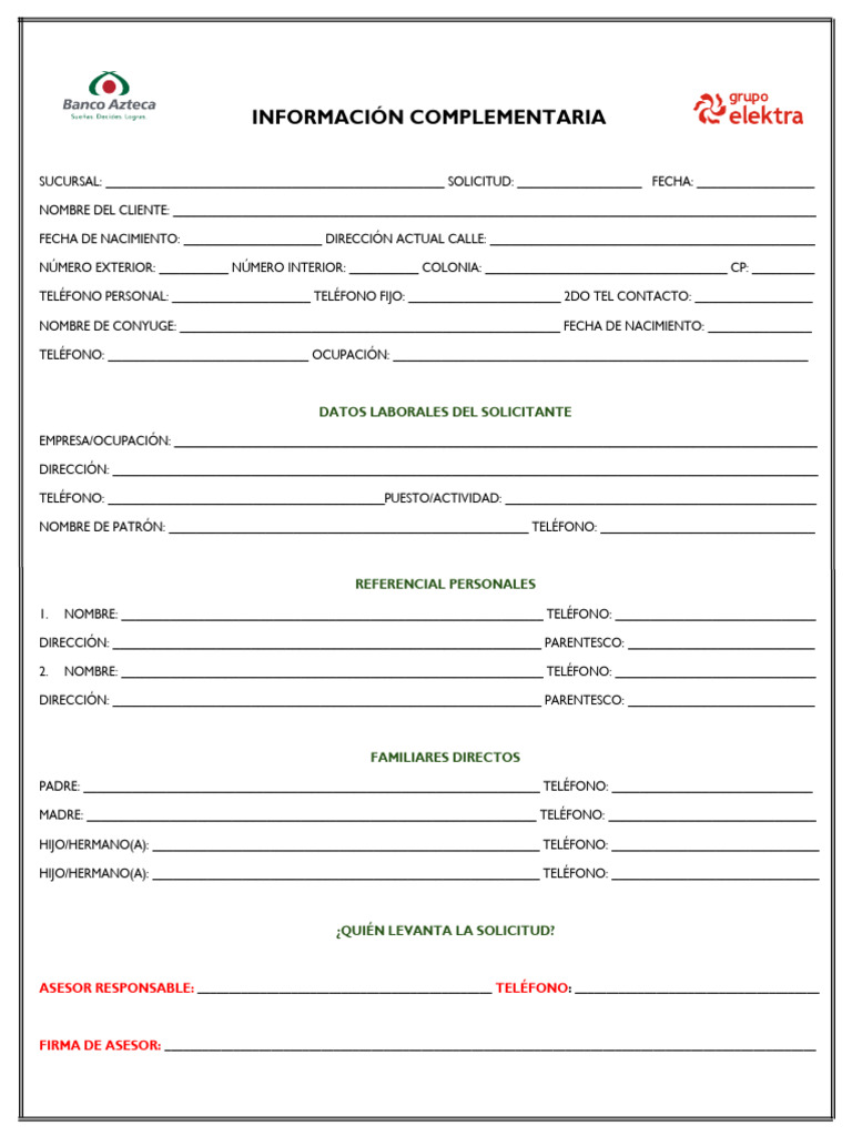 Formato de Información Complementaria - Territorio Sur | PDF