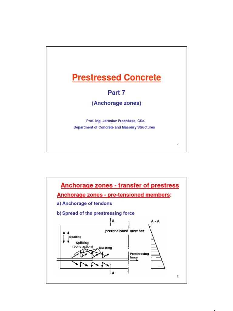 Anchorage Zone | PDF | Prestressed Concrete | Stress (Mechanics)
