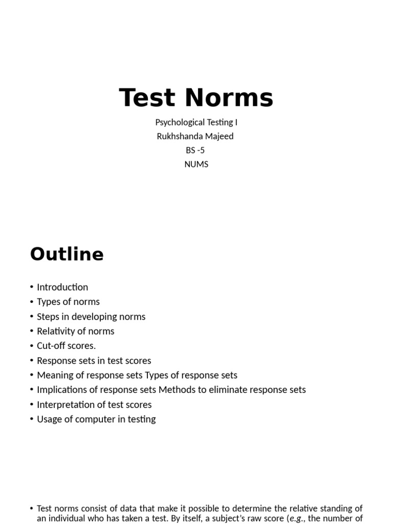 Test Norms - Psyhcological Testing | PDF | Percentile | Intelligence ...