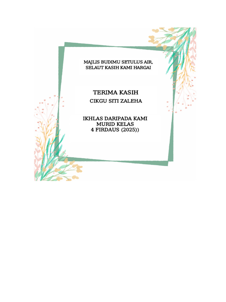 Kad Ucapan Tag Hadiah | PDF