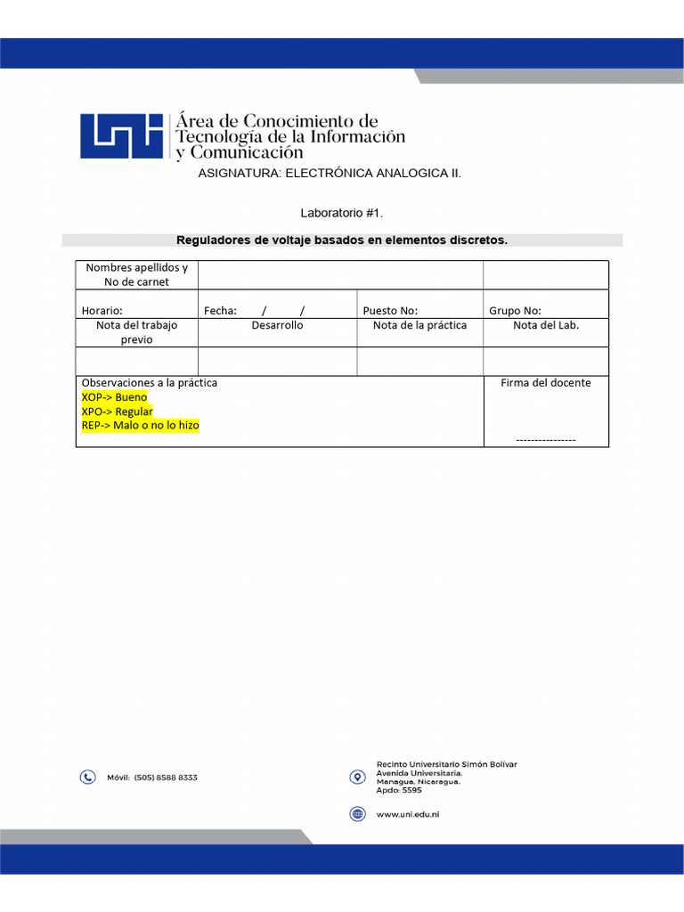 Lab No.1 - Elka II - Regulador Serie Discreto | PDF | Circuitos electrónicos | voltaje