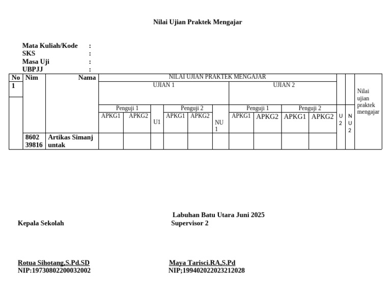 Microsoft Word - Form-Penilaian PKM-PKP | PDF