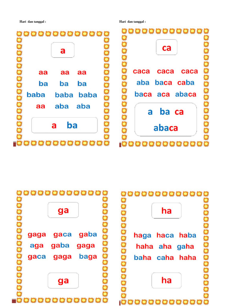 Latihan Membaca Kelas 1 | PDF