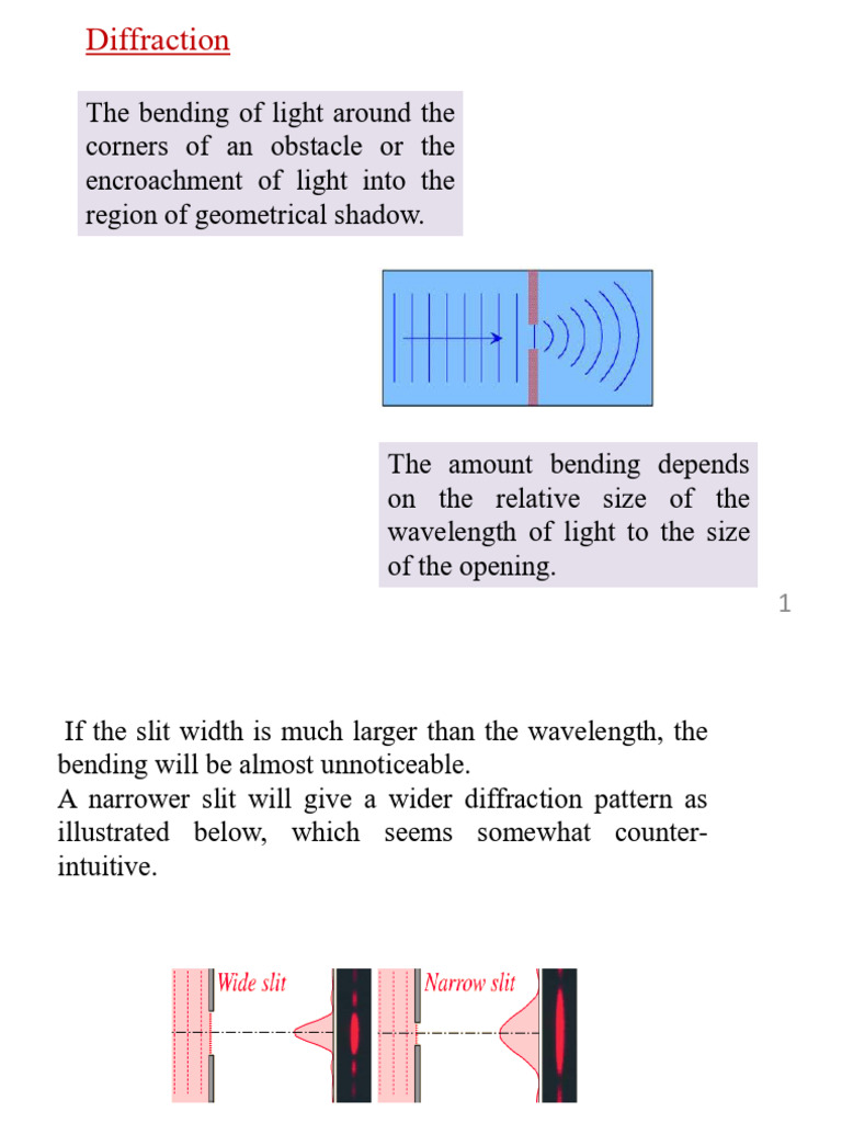 Lec Diffraction | PDF | Diffraction | Angular Resolution