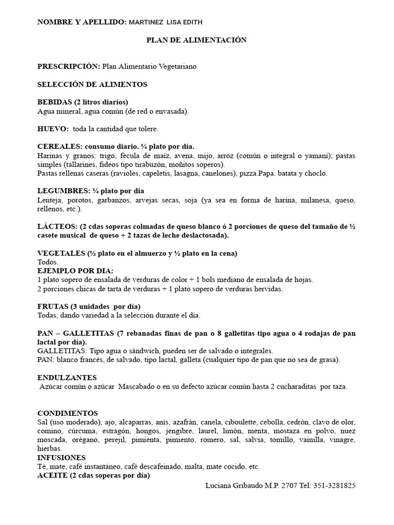 Martinez Lisa Edith | PDF | ensalada | Cocinando