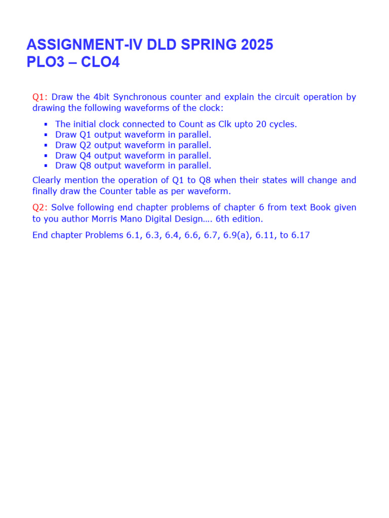 Assignment 4 DLD Spring 2025 20052025 125445pm | PDF