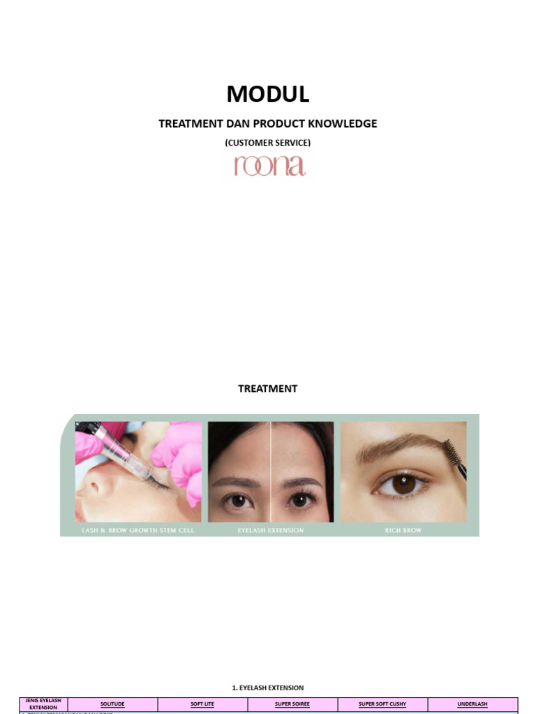 Panduan Eyelash Extension Roona | PDF
