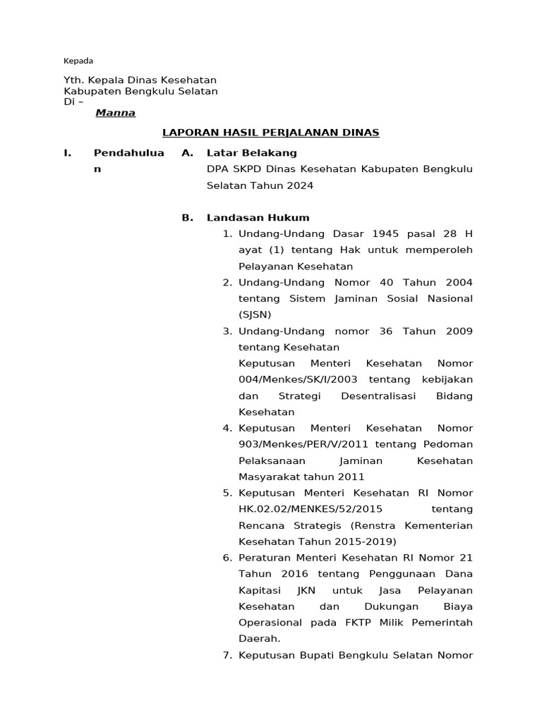 Laporan Hasil Jaminan Kesehatan Nasional DL Prov | PDF