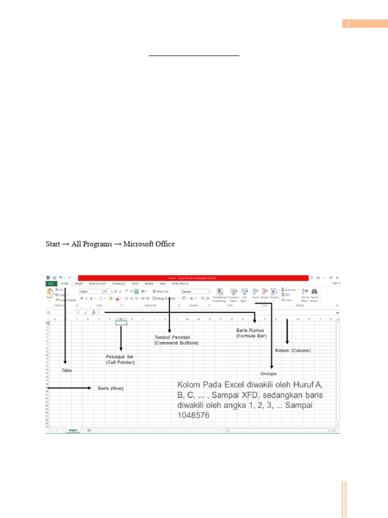 Pak Chapter 3 (Pengenalan Excel) - Materi | PDF