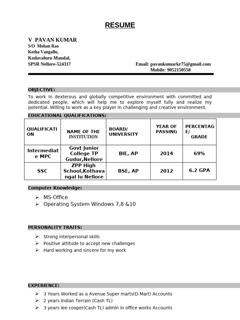 123 Resume | PDF