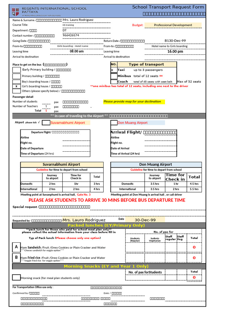 1-CPD-Transport Form Hotel and Flight Booking Form (002) 1 | PDF