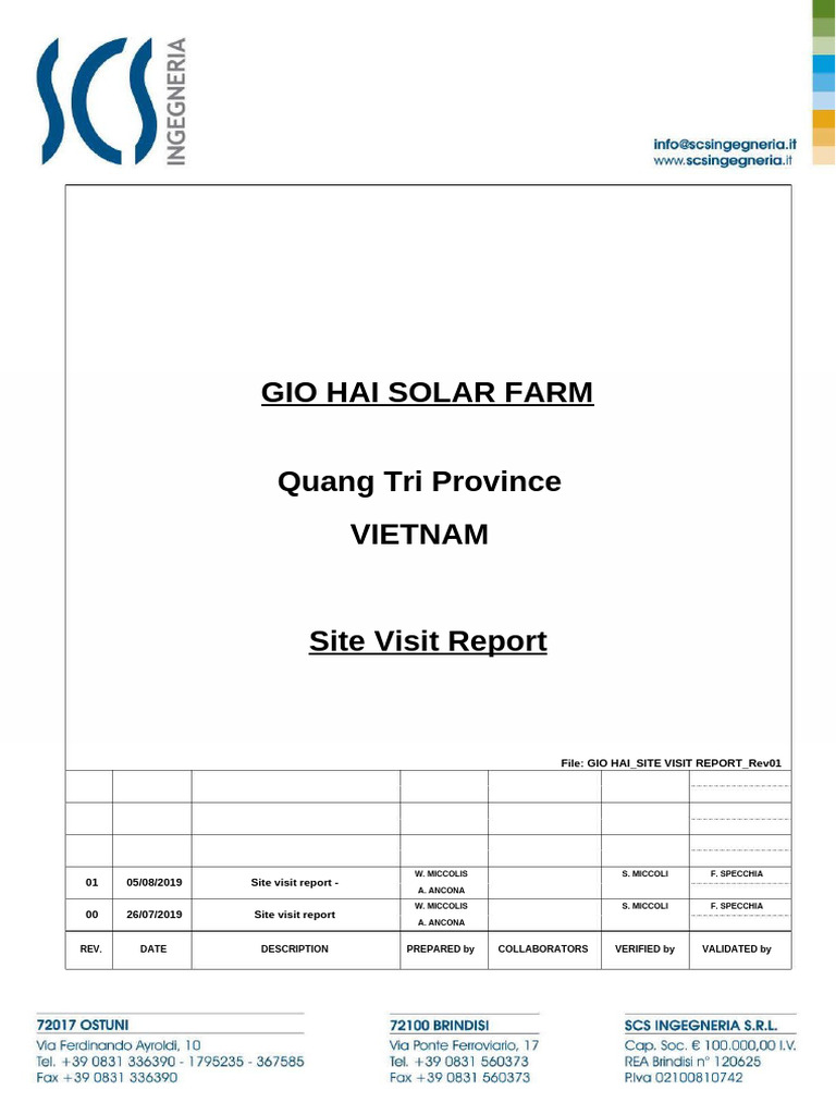 Gio Hai - Site Visit Report - Rev01 | PDF | Road | Earth Sciences