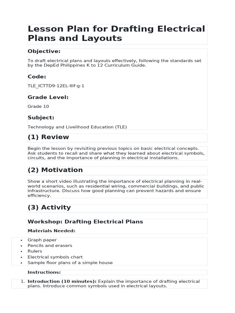 Drafting Electrical Plans and Layouts | PDF | Safety | Electrical Wiring