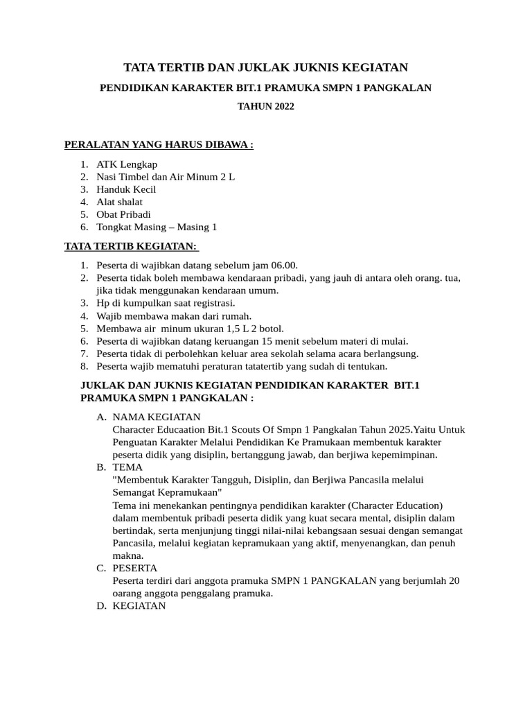 TATA ACARA PRAMUKA | PDF