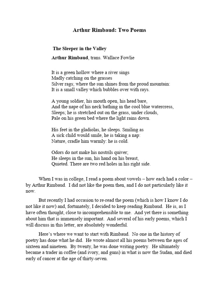 Rimbaud 1 | PDF | Arthur Rimbaud | Poetry