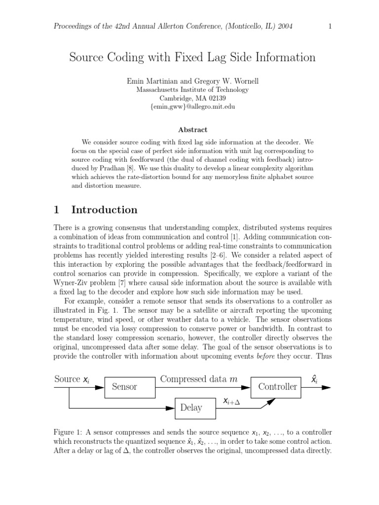 2004 Martinian Wornell Allerton | PDF | Data Compression | Algorithms