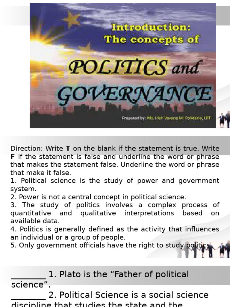 Politics - PPT Second Sem. | PDF | President Of The Philippines | World ...