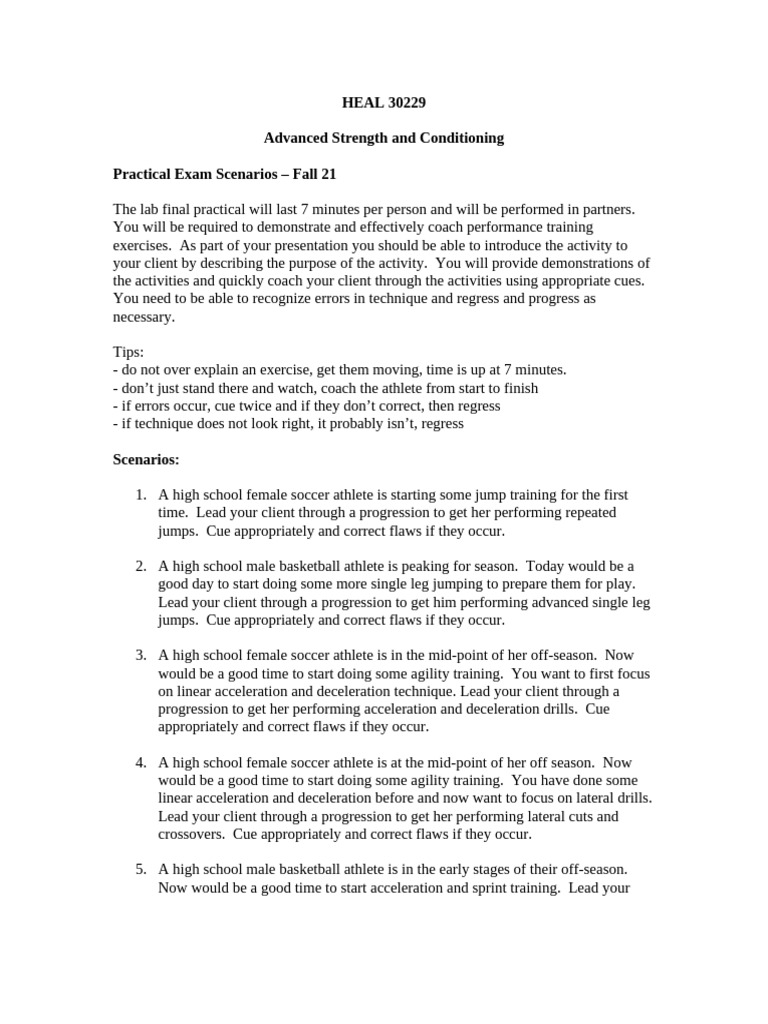 Advanced Strength Conditioning Exam Guide | PDF | Weight Training