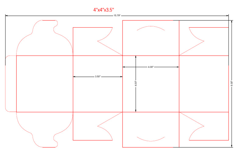 4x4x3.5 Cake Box | PDF