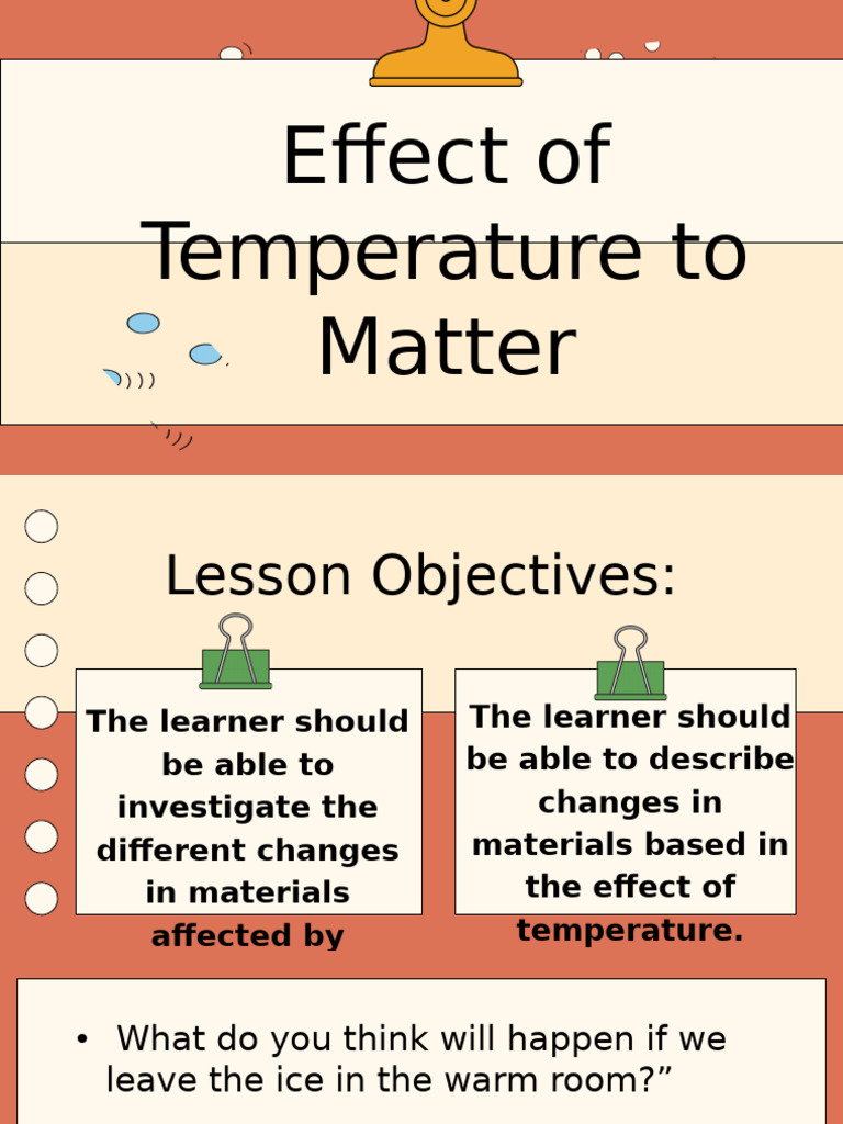 Effects of Temperature on Matter | PDF