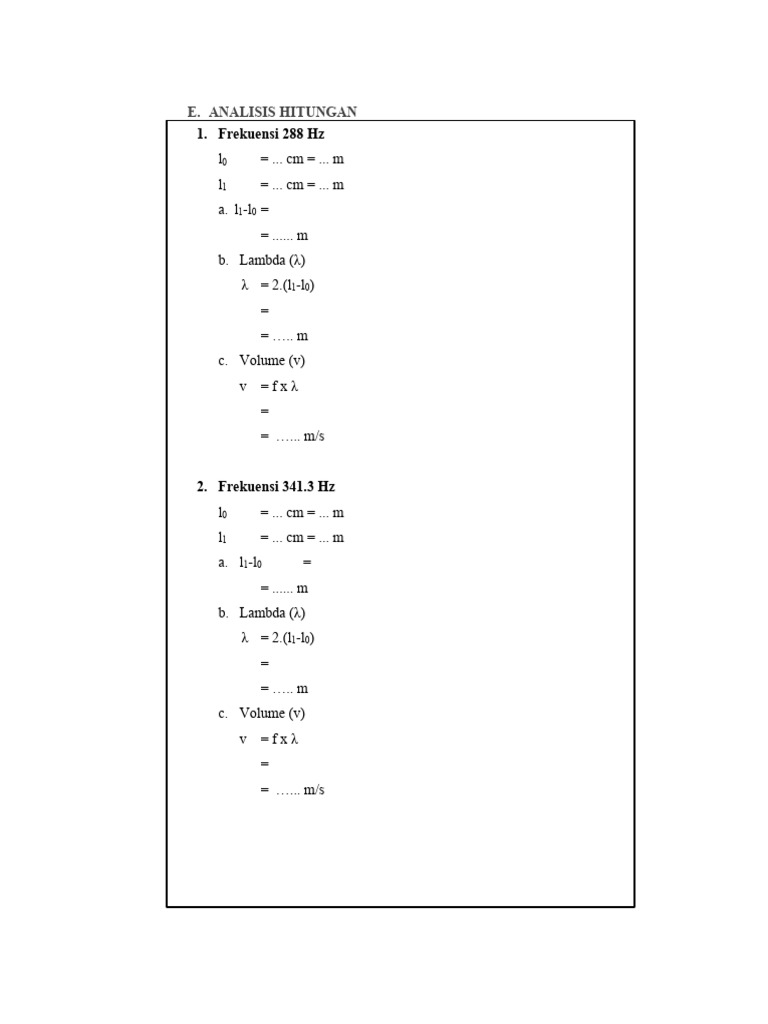Contoh Penulisan Laporan Resonansi | PDF