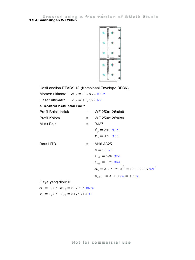7B. Sambungan Balok Induk WF250 | PDF