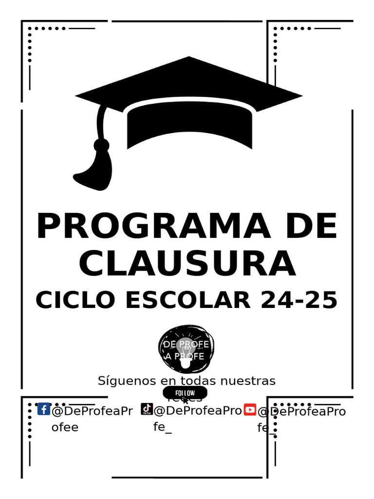 Programa de Clausura | PDF
