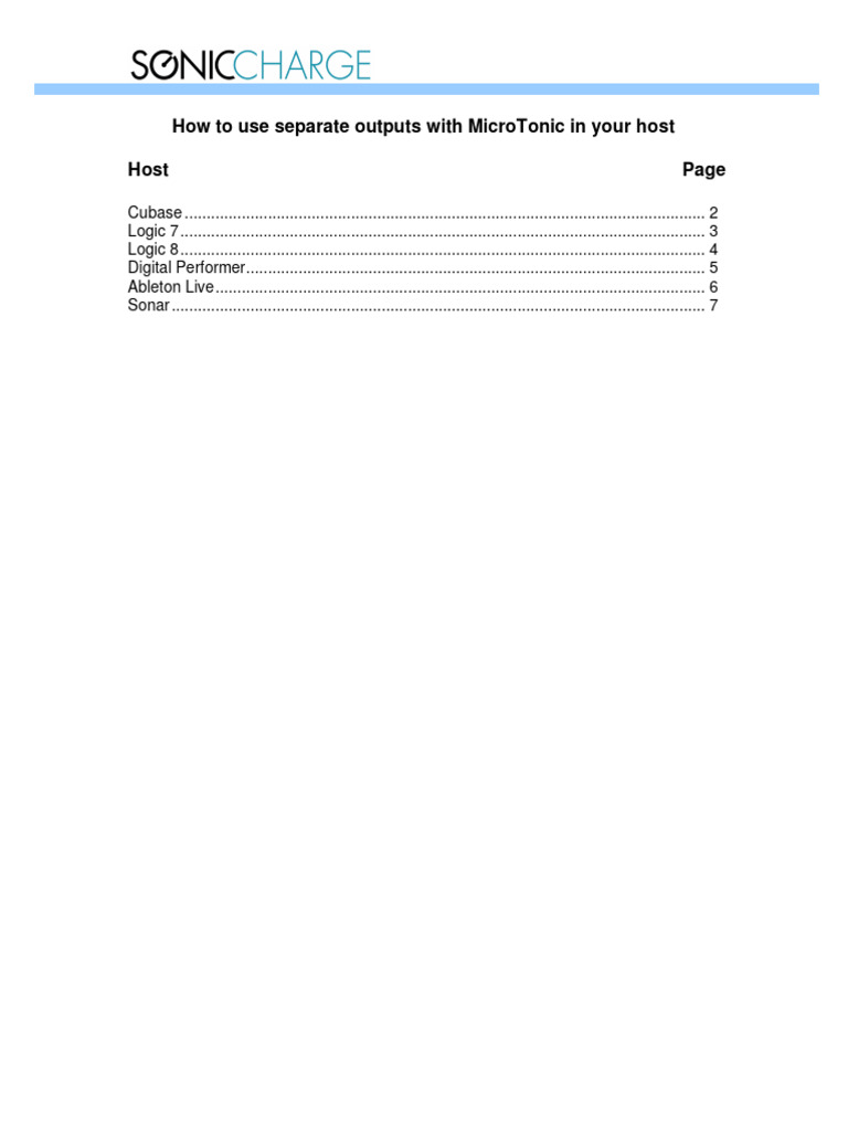 MicroTonic Multi-Output Setup Guide | PDF | Sound Production Technology ...