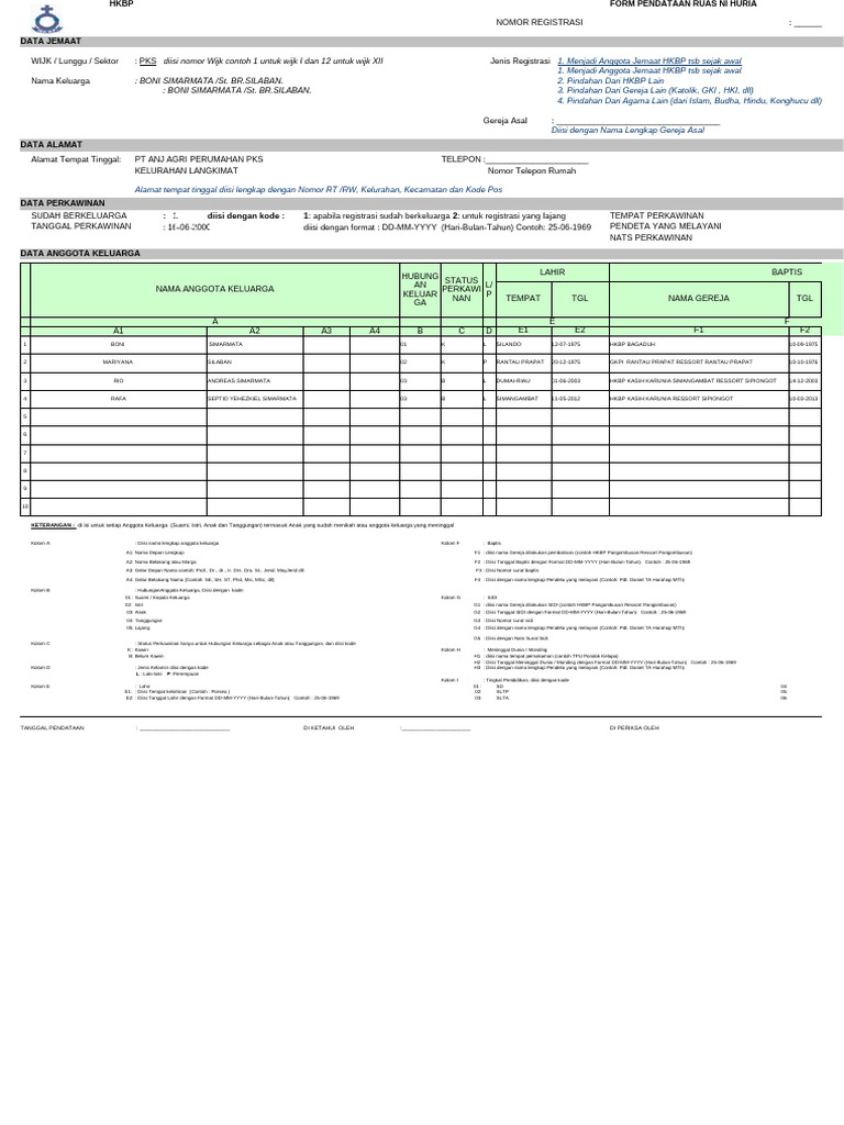 Form Database Boni Simarmata | PDF