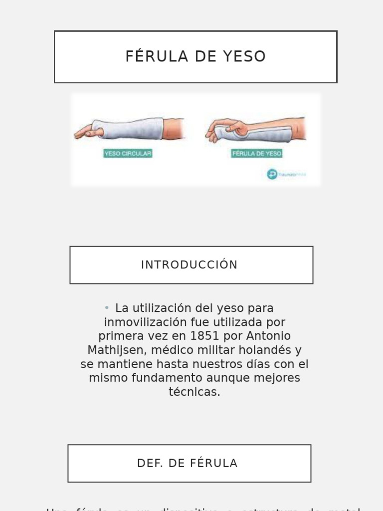 Férula de Yeso | PDF