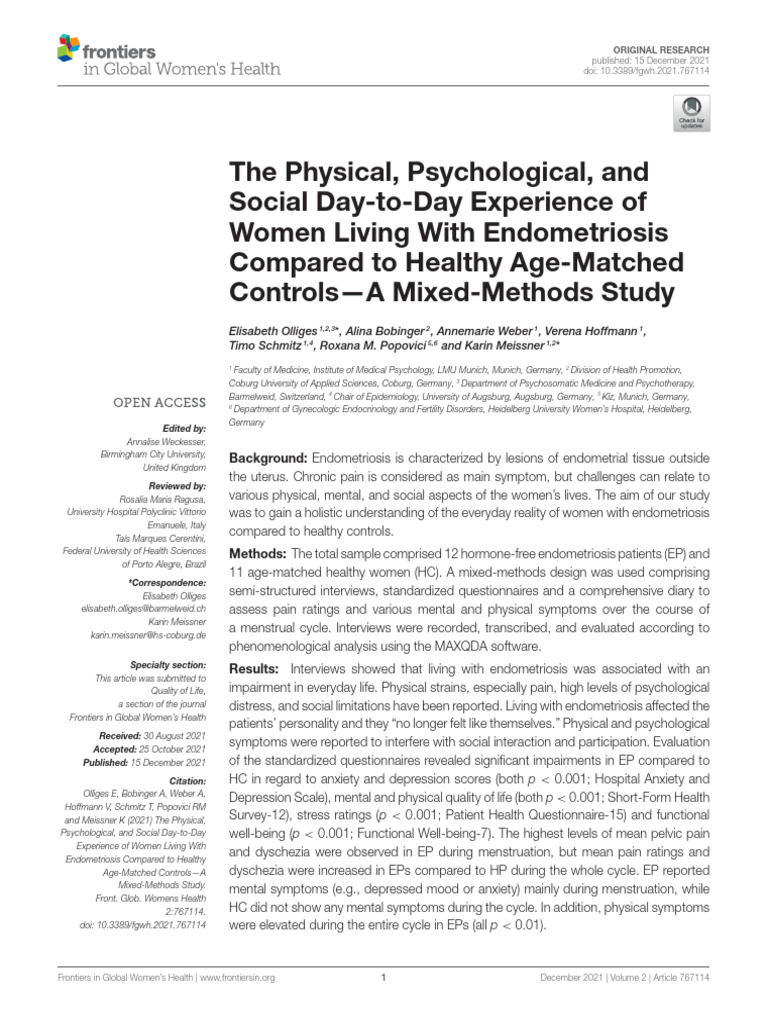 62 - Olliges, Elisabeth - 2021 | PDF | Abnormal Psychology | Health Care