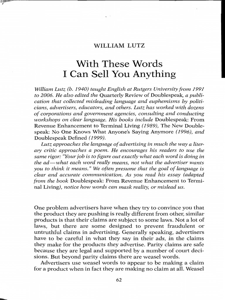 With These Words I Can Sell You Anything | PDF