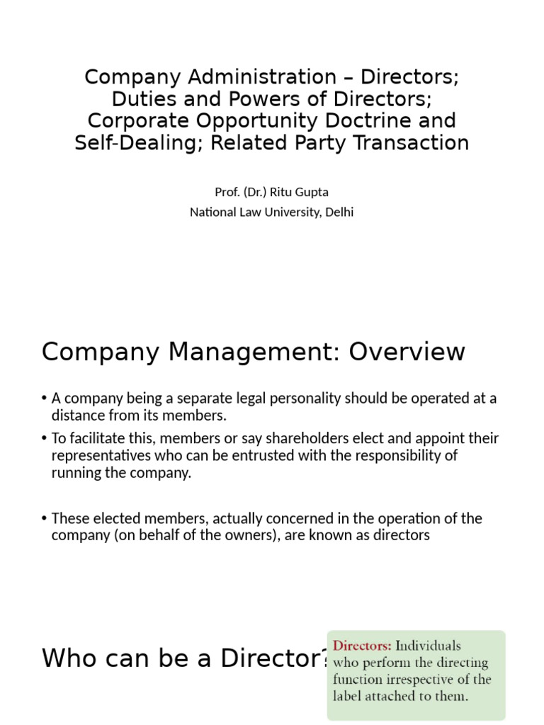 Directors' Duties and Appointment Guidelines | PDF | Board Of Directors ...