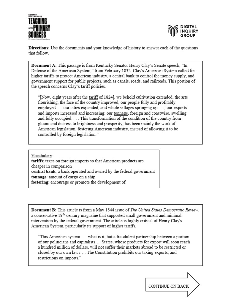Chapter 11 - Clay's American System | PDF | Tariff | Exports