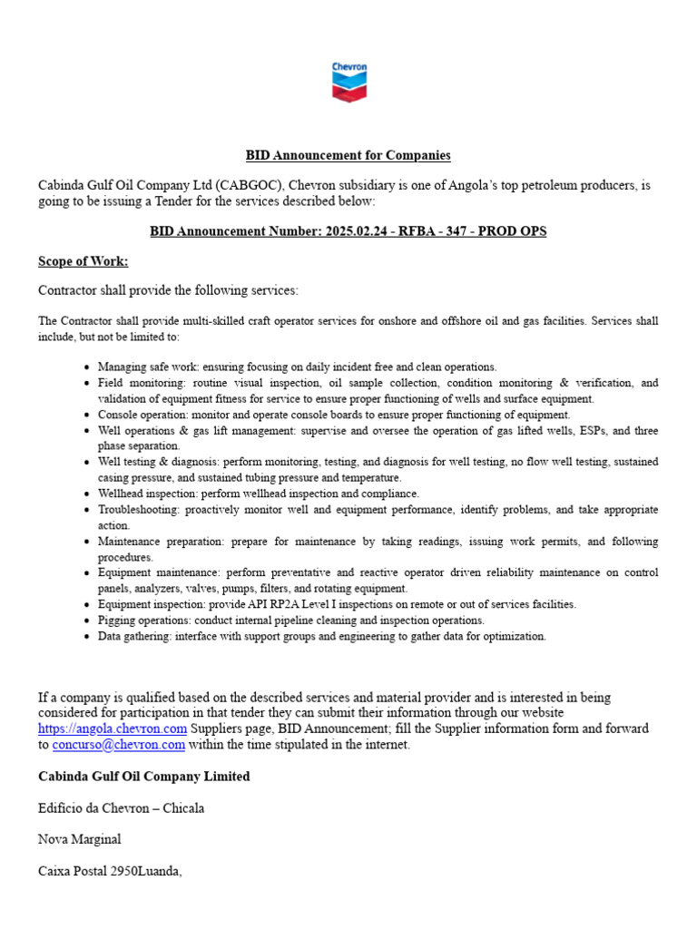 2025 02 2025 02 24 Rfba 347 Prod Ops Eng | PDF