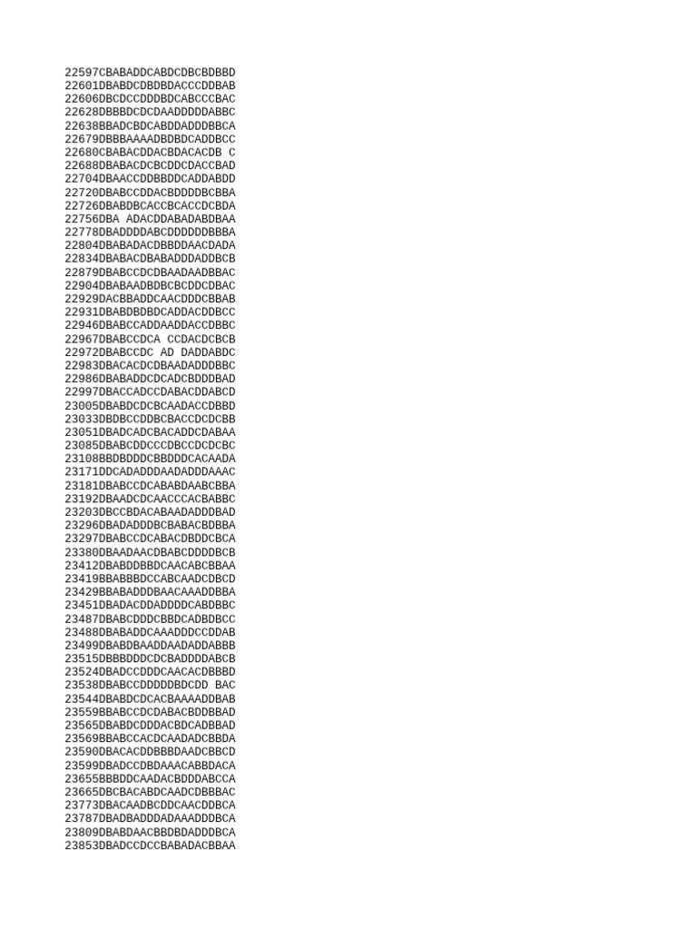 Data Analysis of Unique Codes | PDF