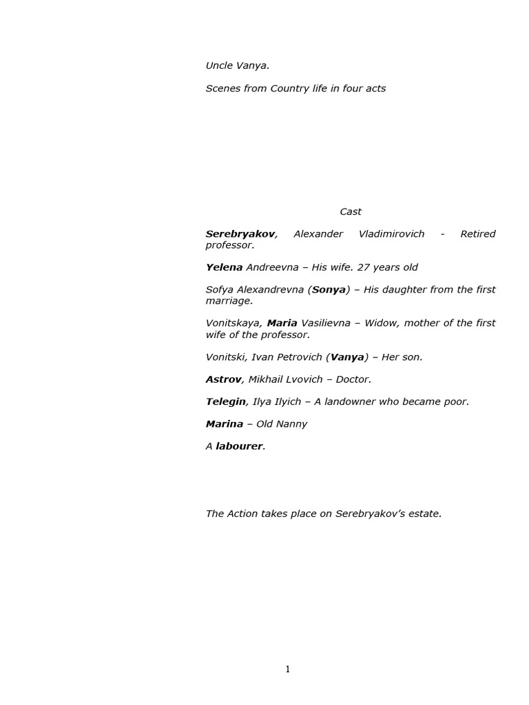 Open Upton Uncle Vanya Final | PDF