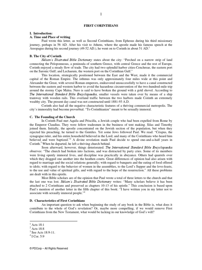 BC 1corinthians | PDF | Paul The Apostle | First Epistle To The Corinthians