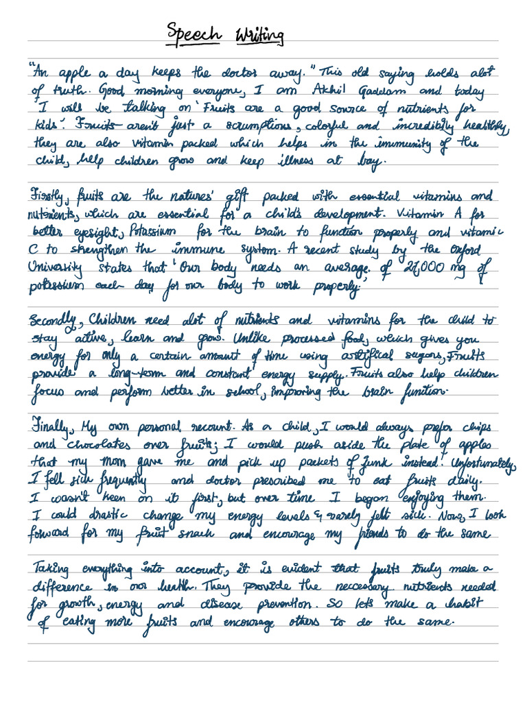Speech Writing | PDF