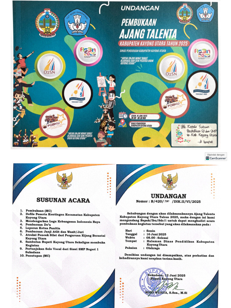 Undangan Pembukaan Ajang Talenta | PDF