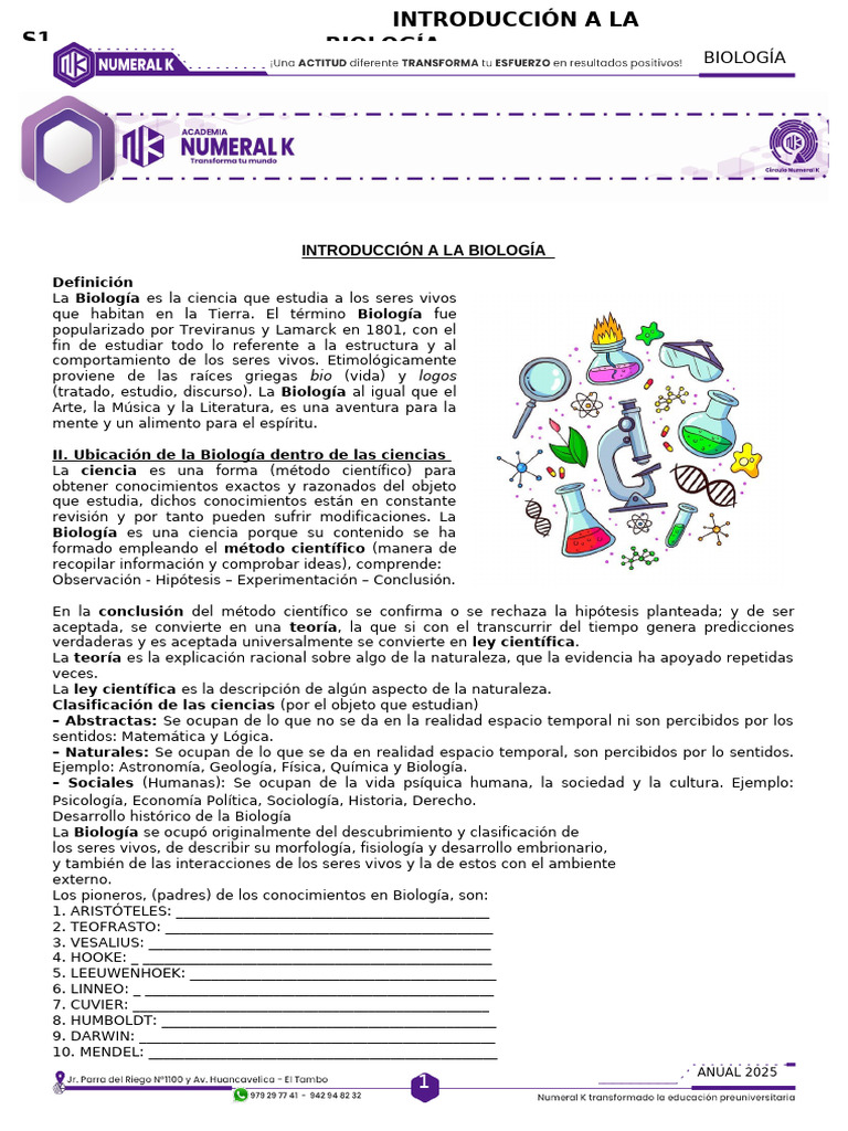 Introducción a la Biología 2025 | PDF | Seleccion natural | Reproducción