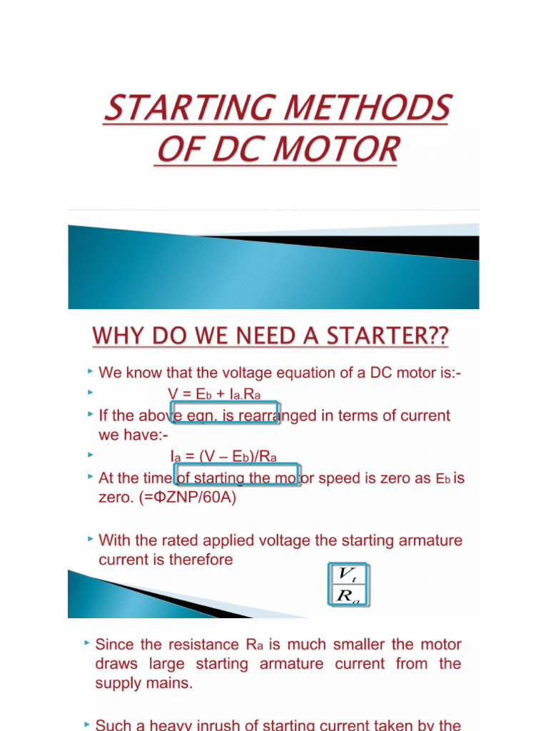 DC Motor - Starter | PDF