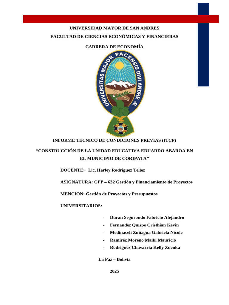 Itcp Educacion-1 | PDF | Sustentabilidad | Infraestructura