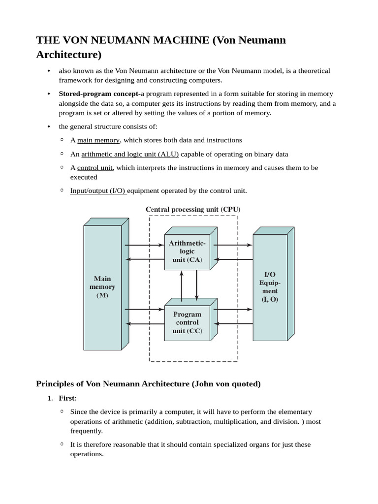 1.2 Von Neumann Architecture | PDF | Computer Program | Programming