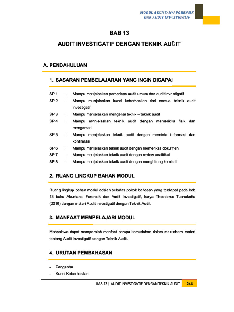 13audit Investigatif Dengan Teknik Audit | PDF