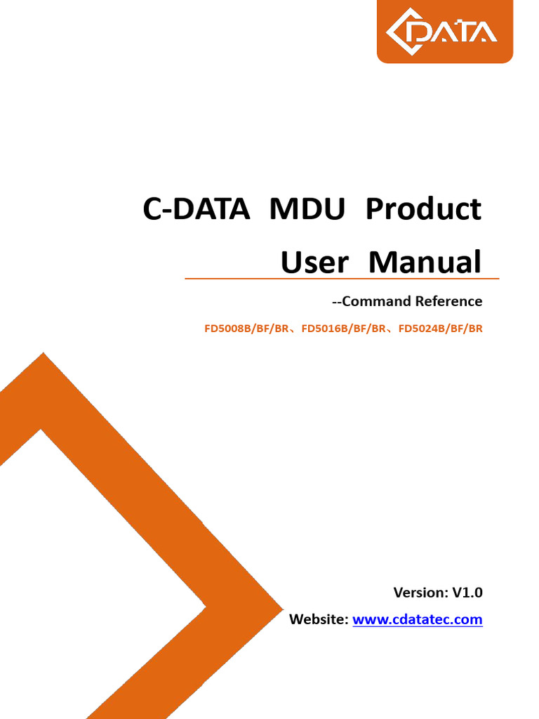 C Data MDU User Manual Command Reference 1204 | PDF | Command Line Interface | Computer Architecture